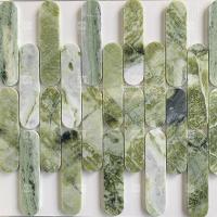 China Long Oval Stone Mosaic Subway Wall Tiles For Bathroom And Living Room for sale