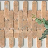China Long Oval Stone Mosaic Subway Wall Tiles For Bathroom And Living Room for sale