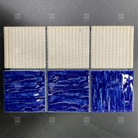 China Blue Swimming Pool Mosaic Tile Square Shaped Kitchen Bathroom Floor Wall Tiles for sale