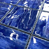 China Blue Swimming Pool Mosaic Tile Square Shaped Kitchen Bathroom Floor Wall Tiles for sale