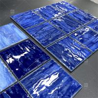 China Blue Swimming Pool Mosaic Tile Square Shaped Kitchen Bathroom Floor Wall Tiles for sale