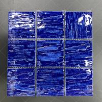 China Blue Swimming Pool Mosaic Tile Square Shaped Kitchen Bathroom Floor Wall Tiles for sale