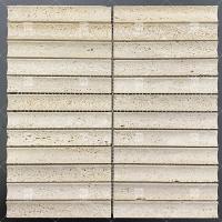 China Marble Pattern 3D Arc Long Strip Mosaic Floor Wall Tile For TV Backdrop Kitchen Backsplash for sale