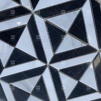 China Black And White Marble Stone Mosaic Tile For Wall Kitchen Backsplash Wear Resistant for sale
