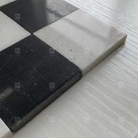 China Square Black And White Marble Stone Mosaic Tile 8mm Wall Decoration for sale