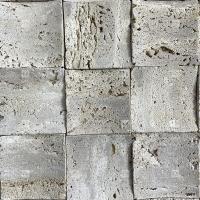 China Natural Marble Beige Travertine Mosaic Floor Wall Tile Concave Background Wall Culture Tile for sale