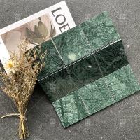 China Natural Marble Mosaic Polished Swimming Pool Tile Green Square Shape Home Decoration for sale