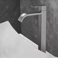 China Gray Single Cooling Bathroom Basin Faucet Countertop Washtable Household Balcony Stainless Steel for sale
