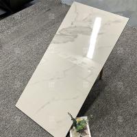 China 600x1200mm High Glossy Carrara White Polished Glazed Tile For Floor Marble Porcelain Tiles for sale
