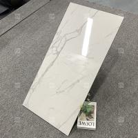 China 600x1200mm High Glossy Carrara White Polished Glazed Tile For Floor Marble Porcelain Tiles for sale