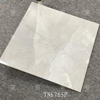 China Full Body Gray Color Marble Look Porcelain Glossy Tile For Interior Floor And Wall for sale