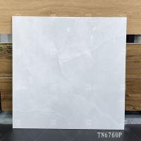 China Full Body Gray Color Marble Look Porcelain Glossy Tile For Interior Floor And Wall for sale