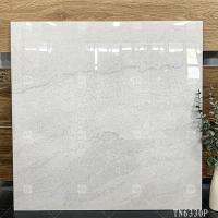 China Full Body Gray Color Marble Look Porcelain Glossy Tile For Interior Floor And Wall for sale
