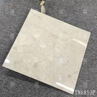 China Full Body Gray Color Marble Look Porcelain Glossy Tile For Interior Floor And Wall for sale