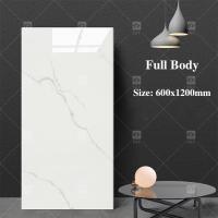 China Modern Large Glazed Porcelain Tiles Gray Marble For Interior Wall Square Shape for sale