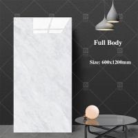 China Modern Large Glazed Porcelain Tiles Gray Marble For Interior Wall Square Shape for sale