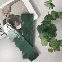 China 75x300mm Wavy Glossy Glazed Porcelain Subway Tile Restaurant Backsplash Kitchen Bathroom Shower Wall  Tile for sale