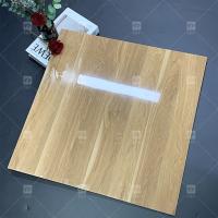 China High Glossy Interior Wood Look Porcelain Floor Tile Anti-slip Polished Glazed Porcelain Living Room Tiles For Flooring for sale