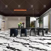China Panda White Marble Look Porcelain Tiles 600x1200mm Slab For Living Room Wall Decor Luxury Stone For Malls for sale