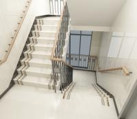 China High Glossy Stair Ceramic Tiles Staircase Carrara White Porcelain Tiles for sale