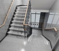China High Glossy Stair Ceramic Tiles Staircase Carrara White Porcelain Tiles for sale