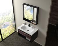 China 800mm Bathroom Mirror Cabinet Wall Mounted Artificial Marble Countertop for sale