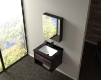 China 800mm Bathroom Mirror Cabinet Wall Mounted Artificial Marble Countertop for sale