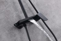 China Brass Matte Black Shower Faucet Set Chrome Nickle Surface finishing for sale