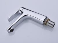 China Wash Basin Deck Mounted Mixer Tap Brass Chrome 1 Handle For Bathroom for sale