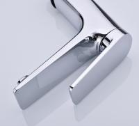 China Wash Basin Deck Mounted Mixer Tap Brass Chrome 1 Handle For Bathroom for sale