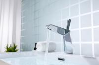 China Brushed Bathroom Basin Faucets Countertop Hot And Cold Tap Mixer for sale