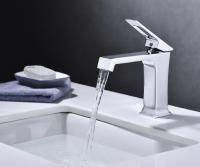 China Brass Body Bathroom Basin Faucets Ceramic Cartridge Deck mounted for sale