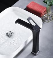 China Matte Black Waterfall Bathroom Sink Faucet 0.05-1.6Mpa Water pressure for sale