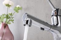 China OEM ODM Bathroom Faucets With Pull Out Sprayer Rust Resistant Finish for sale