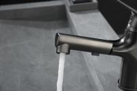 China 2 Spray Single Hole Basin Mixer Tap Pull Down Sprayer Ceramic Cartridge for sale