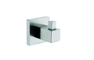 China anti rust Bathroom Hardware Sets , Brushed Nickel Towel Hook Rack 24x13x62cm for sale