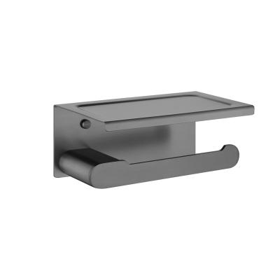 China Brushed Nickel Bathroom Hardware Sets , 16'' Toilet Paper Holder Rack for sale