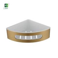 China Brushed Bathroom Corner Shelf Stainless Steel SUS304  Single Layer for sale