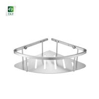 China Brushed Bathroom Corner Shelf Stainless Steel SUS304  Single Layer for sale