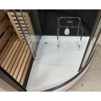 China Dry Sauna Combined Wet Steam Room Wooden Sauna Cubicle With Shower Cabin for sale