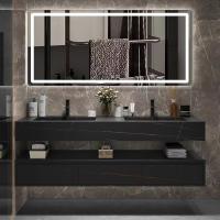 China Customized Bathroom Vanity Units Luxury Slate Wall Mounted Floating for sale