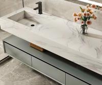 China Customized Bathroom Vanity Units Luxury Slate Wall Mounted Floating for sale