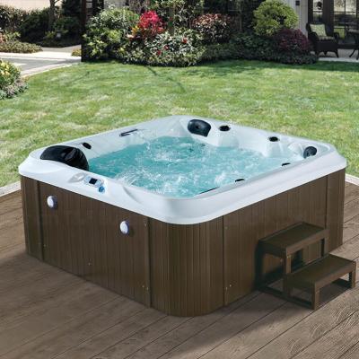 China 2120x2120x900mm Bathroom Jacuzzi Tub Square Whirlpool Massage Tub for sale