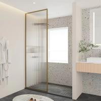 China Fixed Walk In Shower Glass Partition , 8mm Frameless Glass Shower Screens for sale