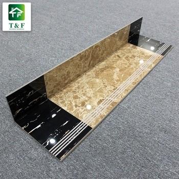 China Yellow Ceramic Staircase Tiles 300 x 1200mm Glossy Surface Texture for sale