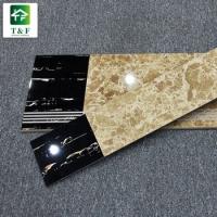 China Yellow Ceramic Staircase Tiles 300 x 1200mm Glossy Surface Texture for sale