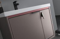 China Mirrored Bathroom Vanity Units , Aluminium Single Sink Corner Vanity for sale
