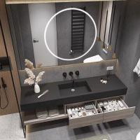 China Plywood Bathroom Vanity Units , slate Countertop  Floating Vanity Cabinet for sale