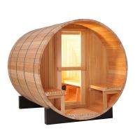 China Red Cedar Wood Traditional Sauna Room Far infrared Barrel Steam Room for sale