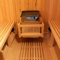 China Red Cedar Sauna Wooden Steam Room Glass fiber reinforced plastic Base for sale